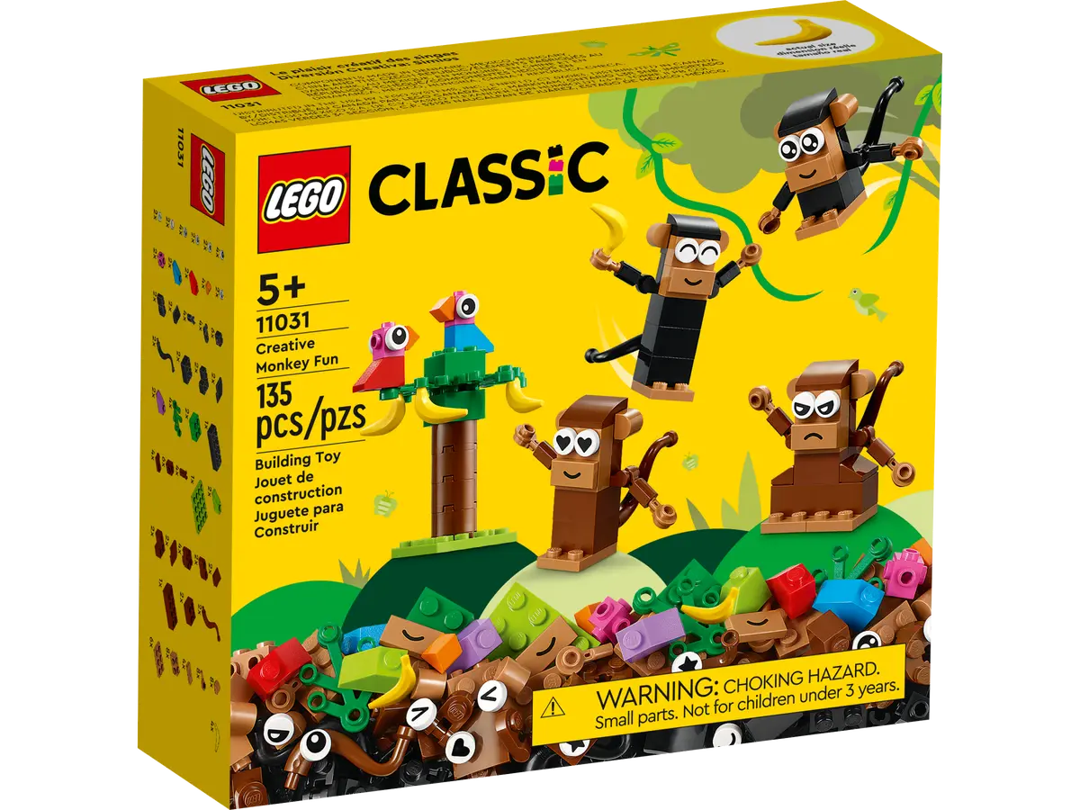 Classic Creative Monkey Fun LEGO Set | 135 Pieces | LEGO Classic ...