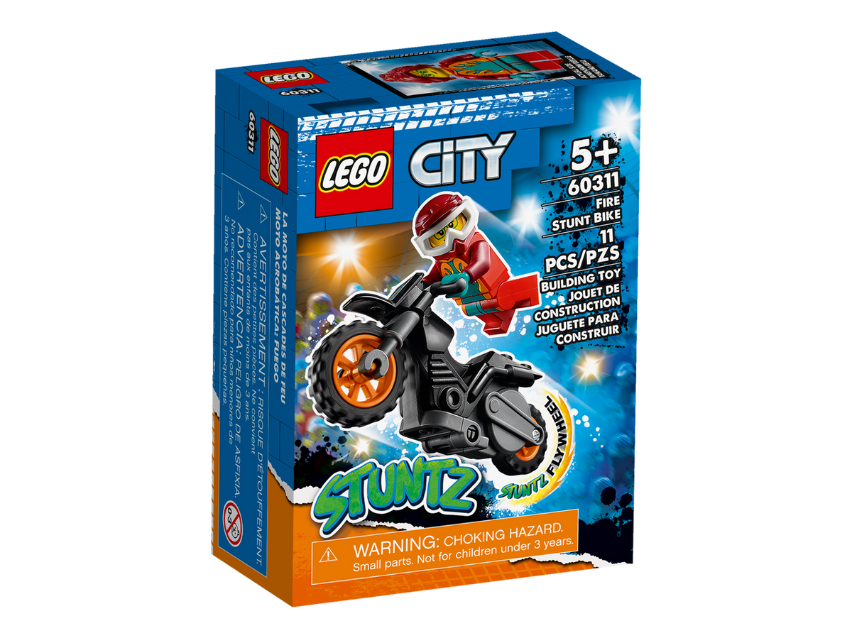 City Fire Stunt Bike LEGO Set | 11 Pieces | LEGO City – Phantom Toys